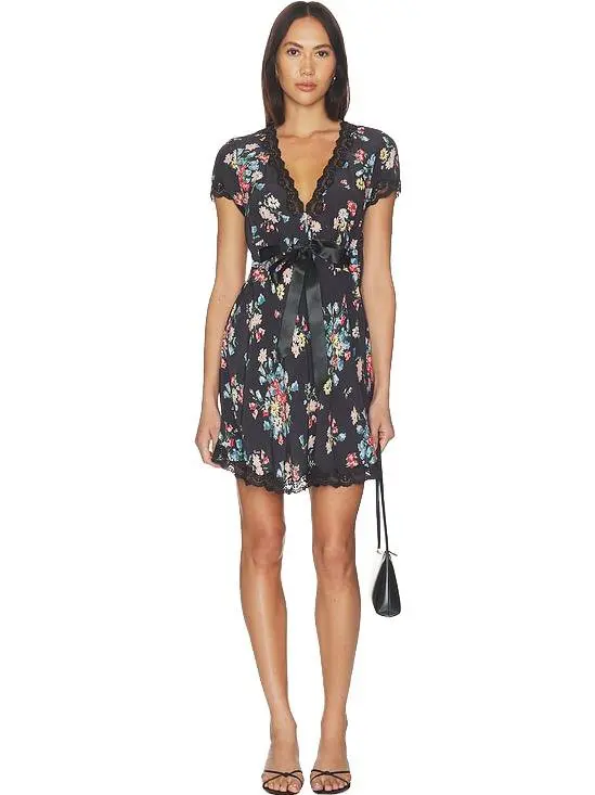 Rixo Corina Dress With Floral Print And Lace Trim - Multi