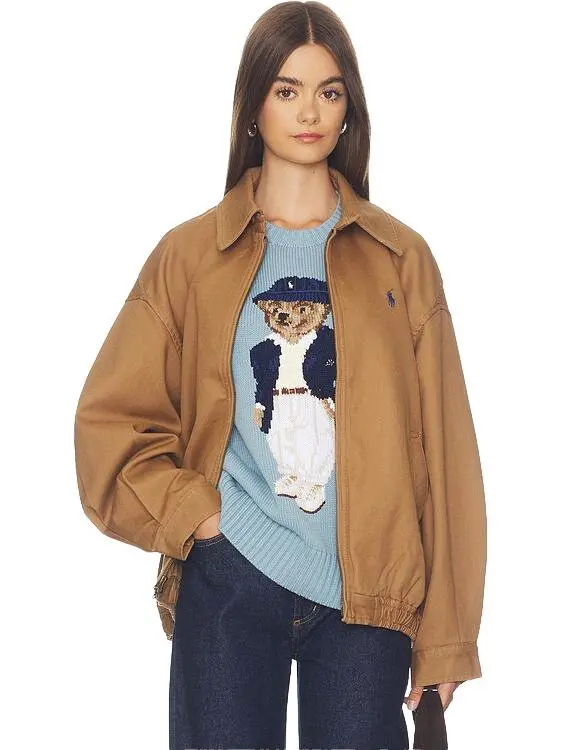 Polo Ralph Lauren Cotton Twill Bomber Jacket - Tan