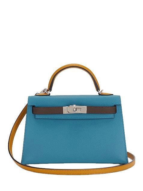 FWRD RENEW Hermes Epsom Kelly 20 Handbag - Blue
