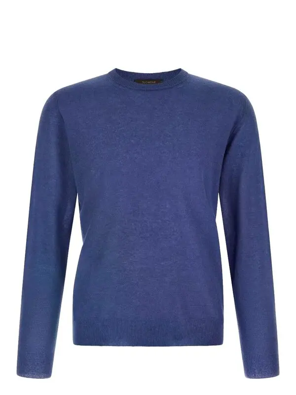 SLOWEAR Giro Mélange-yarn Sweater - Blue