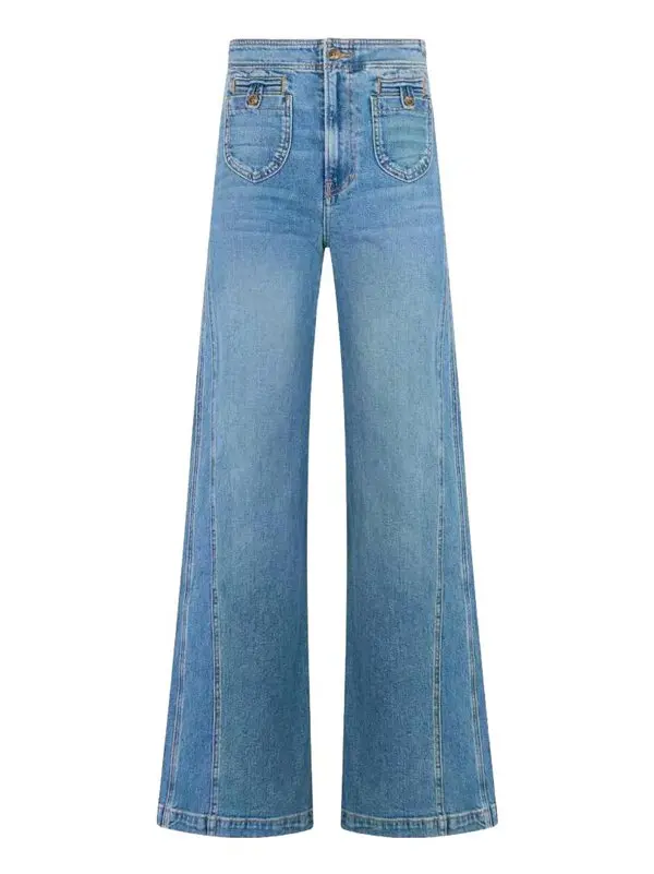 Veronica Beard Taylor Godet Panelled Jeans - Blue