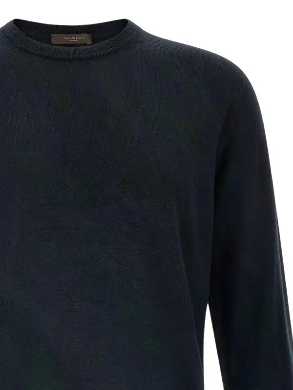 ZANONE Giro Ribbed-trim Sweater - Blue