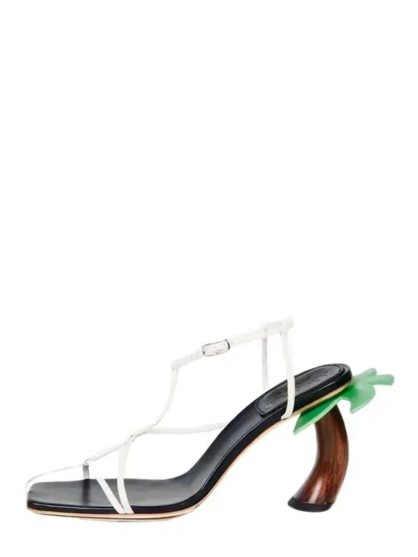 A.W.A.K.E. Mode Bianca Heeled Sandals - White