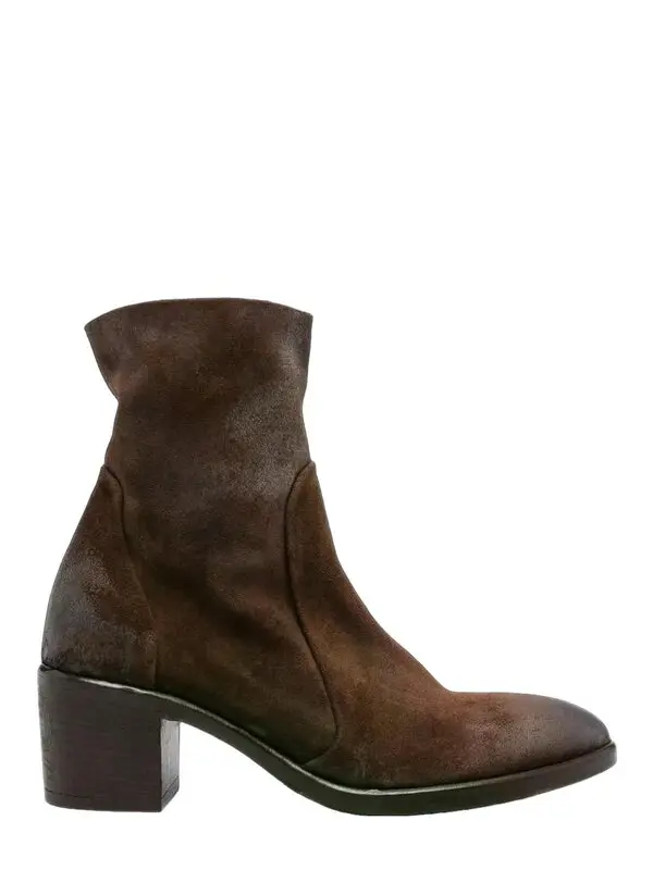 STRATEGIA SHOES Suede Block-heel Boots - Brown