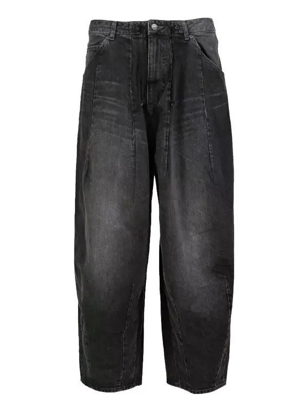 Needles Faded Panelled Jeans - Black