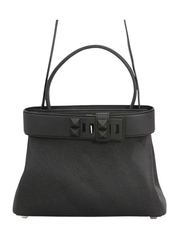 Hermès Togo And Swift Medor Bag Satchel - Black