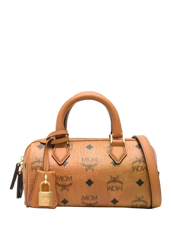 Mcm Mini Ella Boston Tote Bag - Brown
