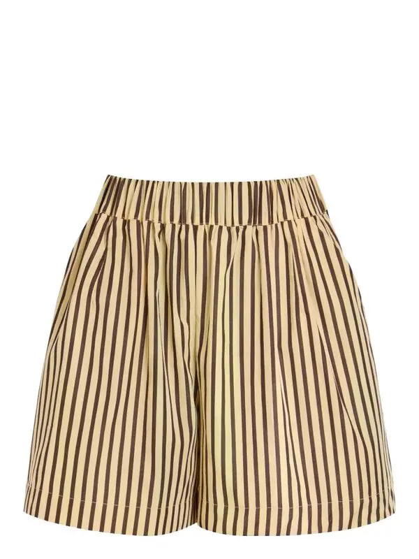 Faithfull The Brand Clemente Striped Shorts - Yellow