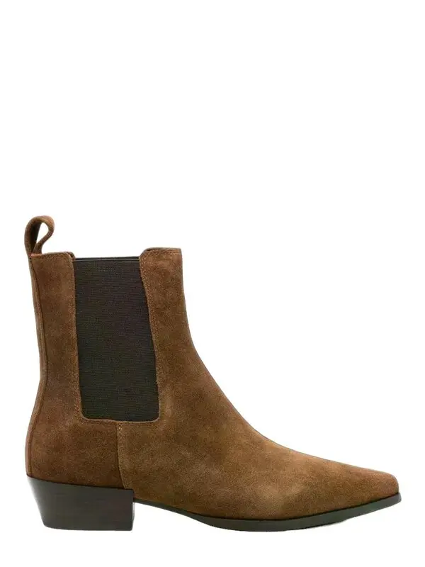 STRATEGIA SHOES Suede Chelsea Boots - Brown