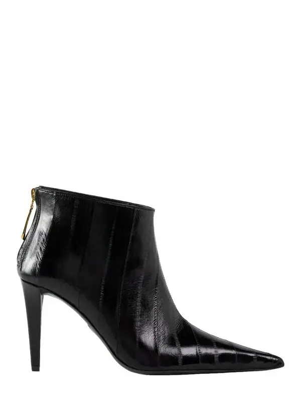 GIUSEPPE ZANOTTI Eel Skin Ankle Boots - Black