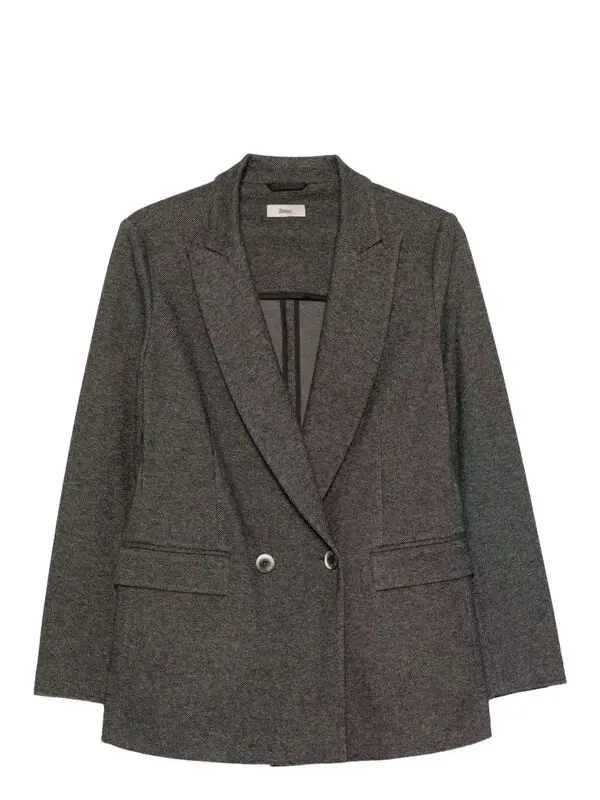 Herno Double-breasted Notched-lapel Blazer - Grey