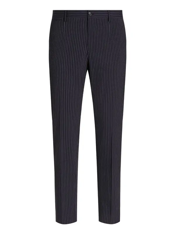 Dolce & Gabbana Wool Pinstripe Tailored Trousers - Multicolor
