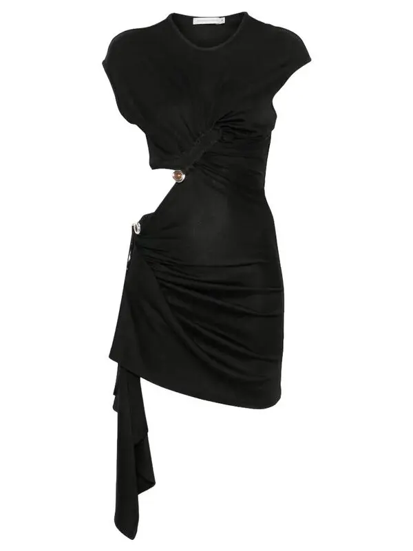 Christopher Esber Ruched Cut-out Mini Dress - Black
