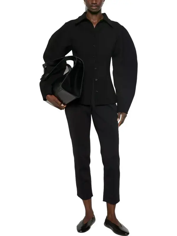 CFCL Tapered-leg Cropped Trousers - Black