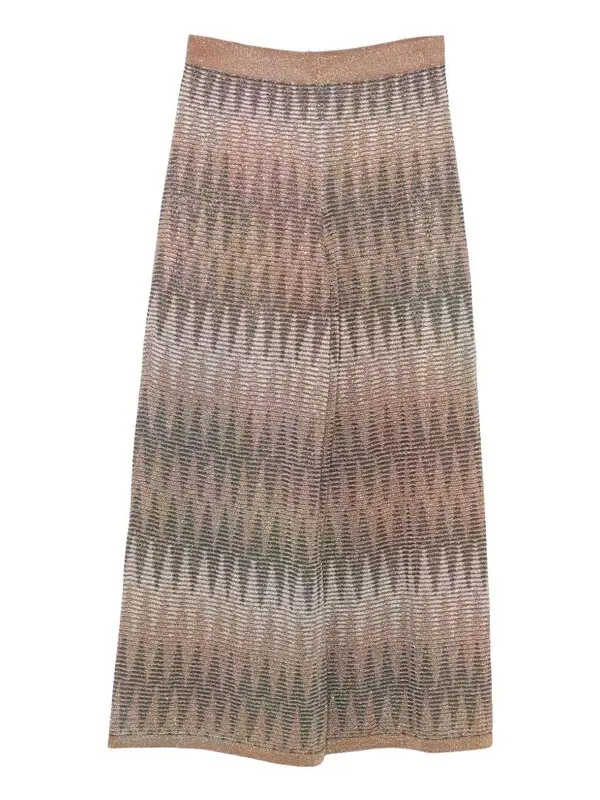 D.exterior Geometric-pattern Metallic-effect Trousers - Neutrals