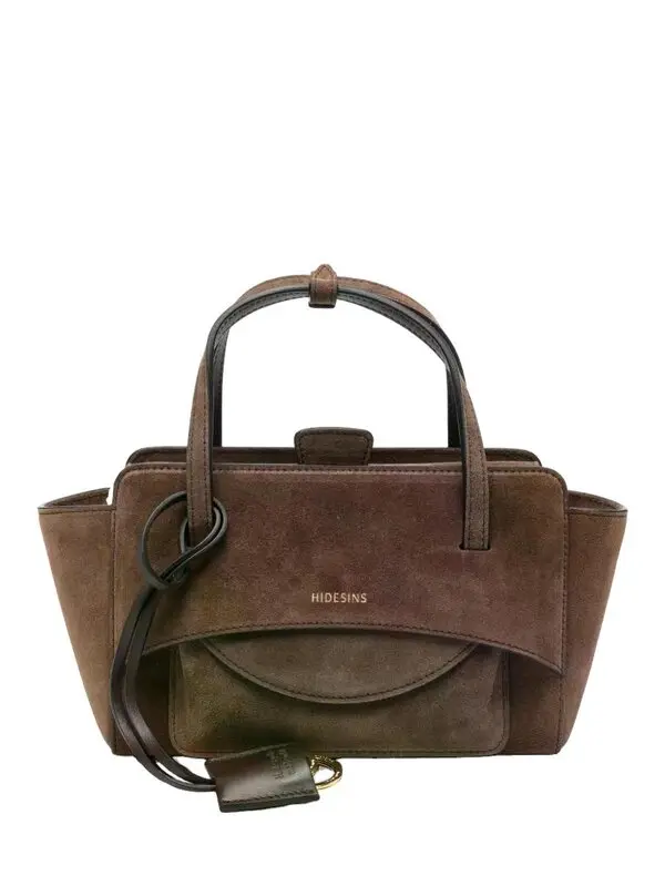 HIDESINS Suede Logo-print Tote Bag - Brown