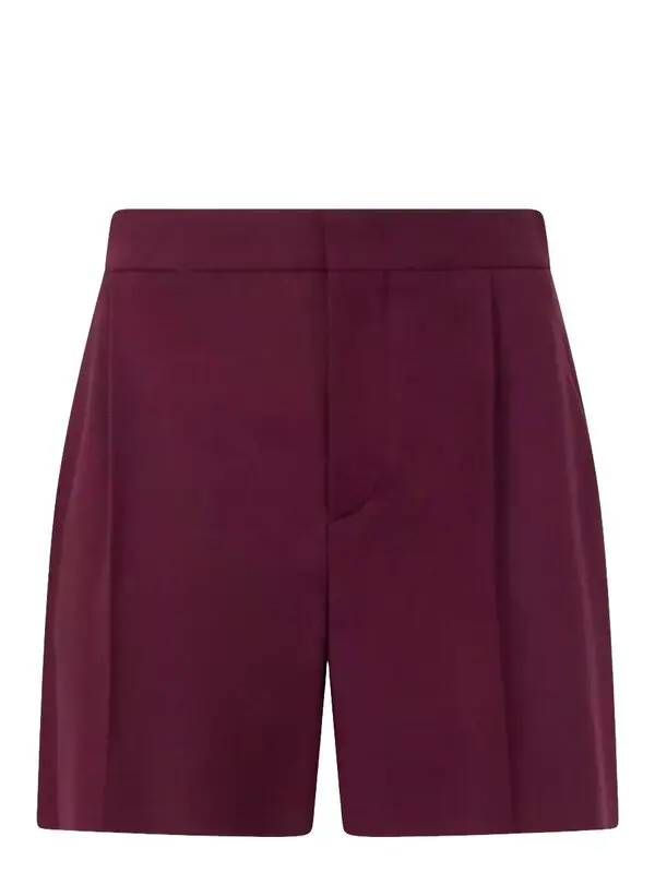 Alberta Ferretti Pleated Detail Shorts - Red