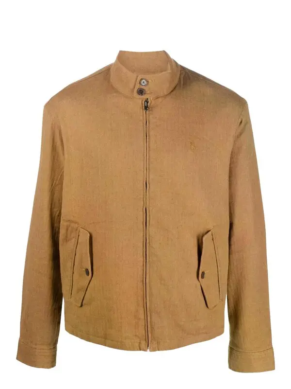 Polo Ralph Lauren Khaki Cotton-linen Blend Shirt Jacket - Brown