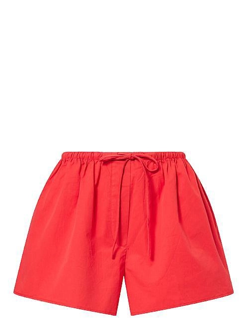 Dissh Drawstring Cotton Shorts - Red