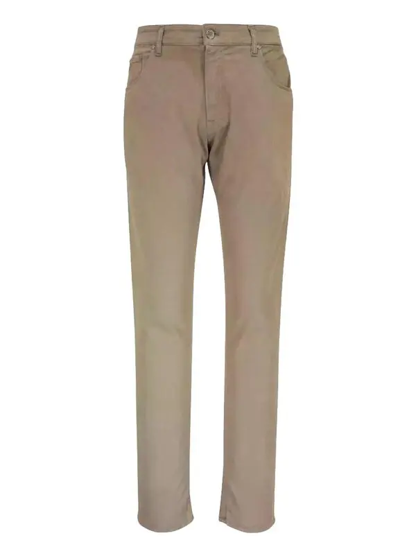 PT TORINO Logo Patch Straight-leg Trousers - Neutrals