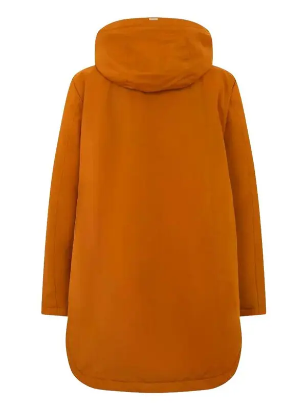 Herno Waterproof Hooded Coat - Orange