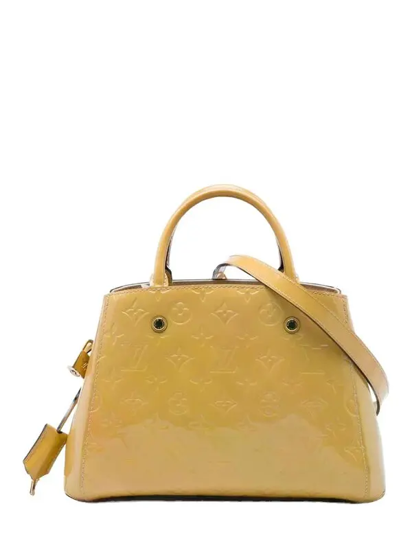 LOUIS VUITTON Monogram Vernis Montaigne Bb Satchel - Neutrals