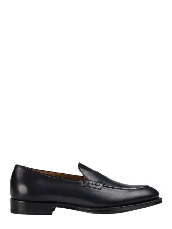 DOUCAL'S Almond-toe Penny Loafers - Blue