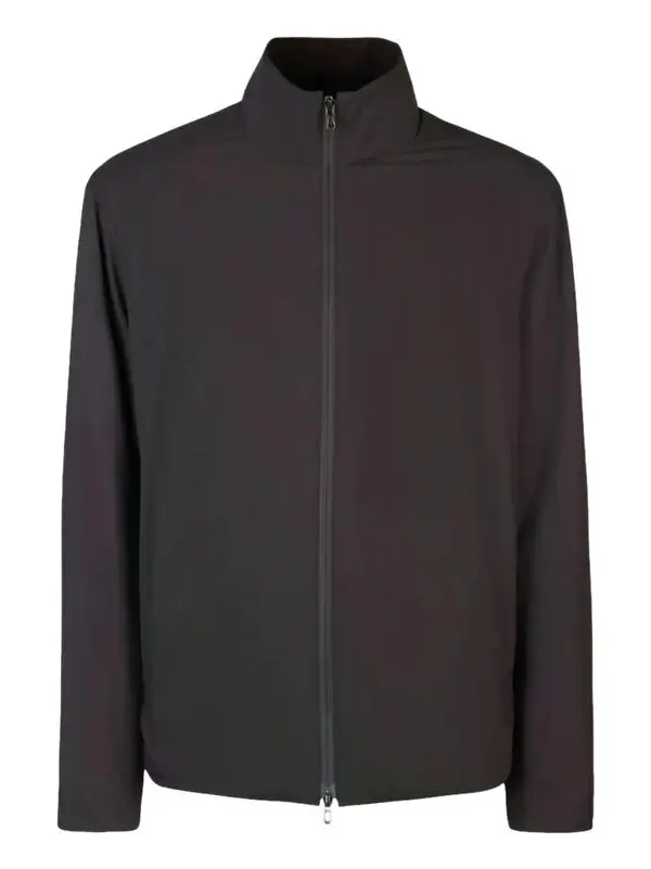 Sease High-neck Zip-up Jacket - Brown