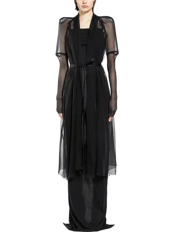 Rick Owens Metro Tie-waist Coat - Black