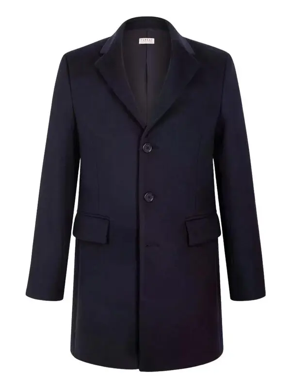 FURSAC Button-fastening Overcoat - Blue