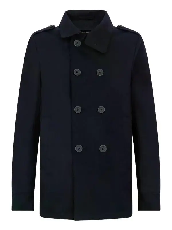 Herno Double-breasted Buttoned Coat - Blue
