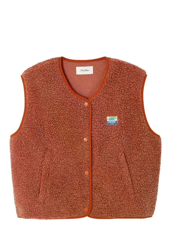 American Vintage Shearling-effect Waistcoat - Orange