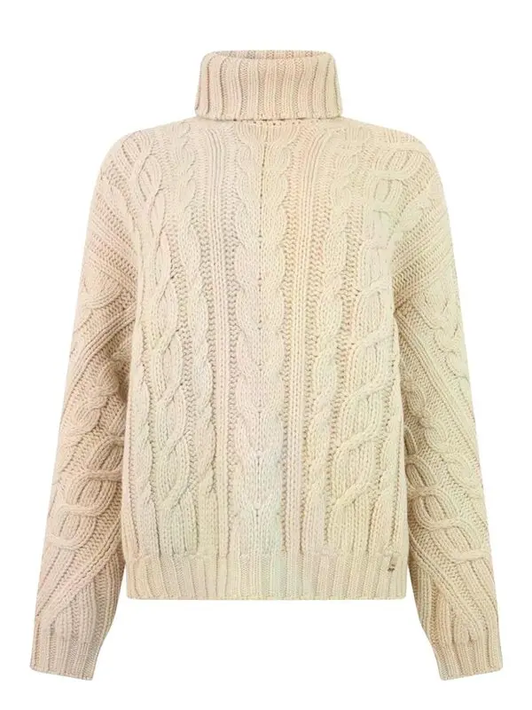 Herno Cable-knit Roll-neck Sweater - Neutrals