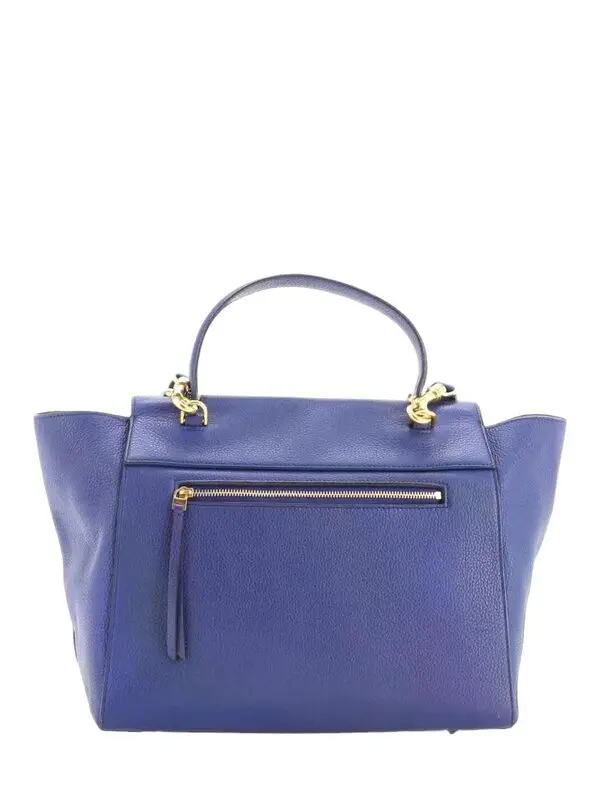 Celine Textured Leather Mini Shoulder Bag - Blue