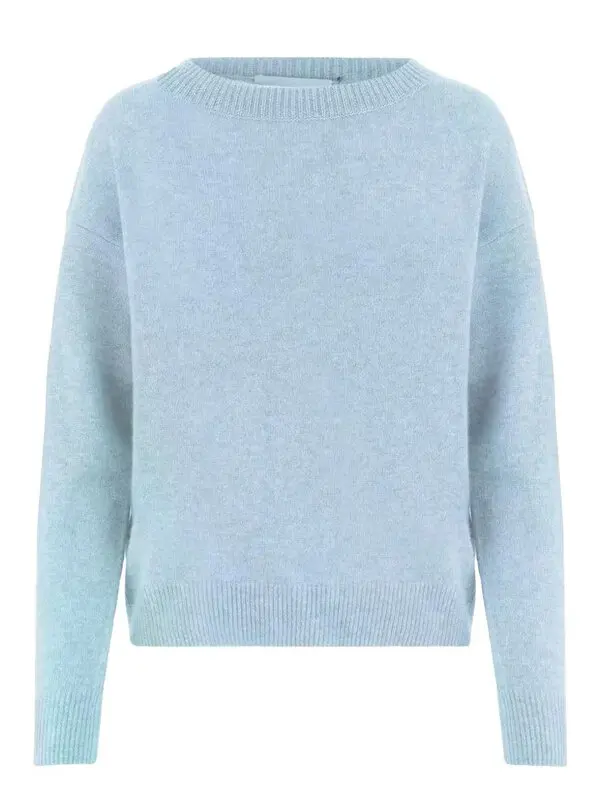 ALLUDE Ribbed-trim Cashmere Sweater - Blue
