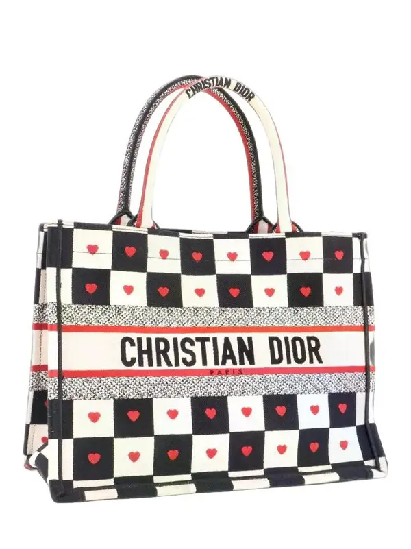 Dior Dioramour Book Printed Canvas Medium Tote Bag - Multicolour