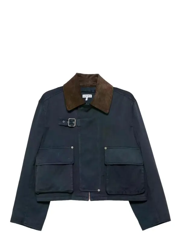 Loewe Buckle-detail Flap-pockets Jacket - Blue