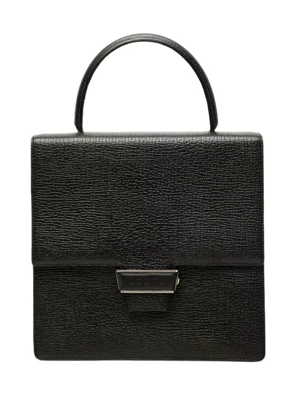 Loewe 20th Century Textured Leather Top Handle Bag Satchel - Black