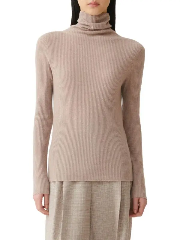 Fabiana Filippi Slim Fit Turtleneck Sweater - Coffee