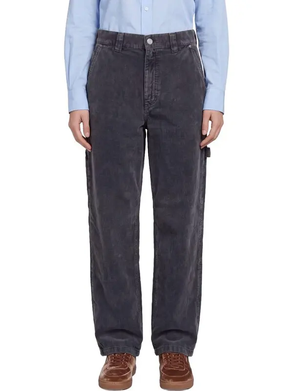 HAIKURE Sibilla Wide Leg Cotton Corduroy Pants - Grey