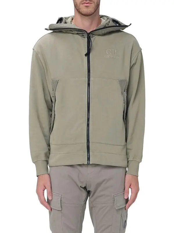 C.P. COMPANY Explorer Cotton Hoodie With Integrated Goggle Lenses - Grey
