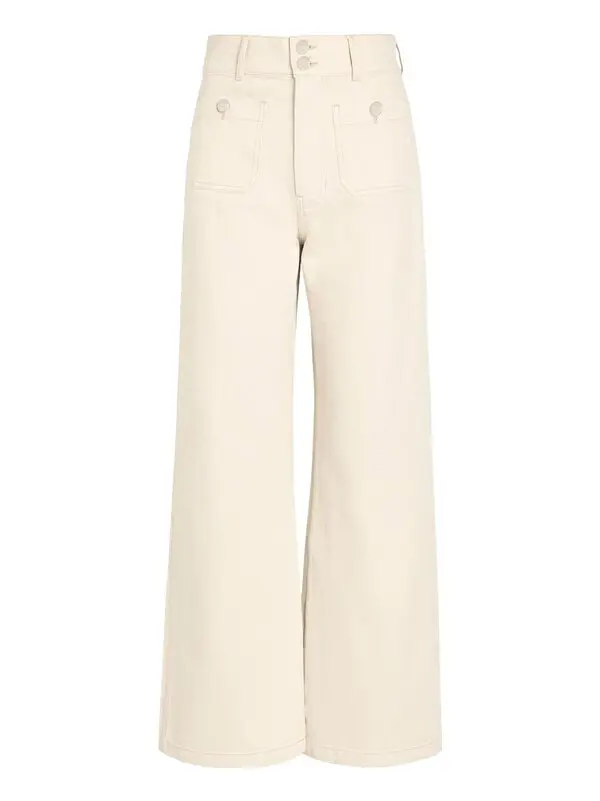Veronica Beard Taylor Wide-leg Jeans - Ecru