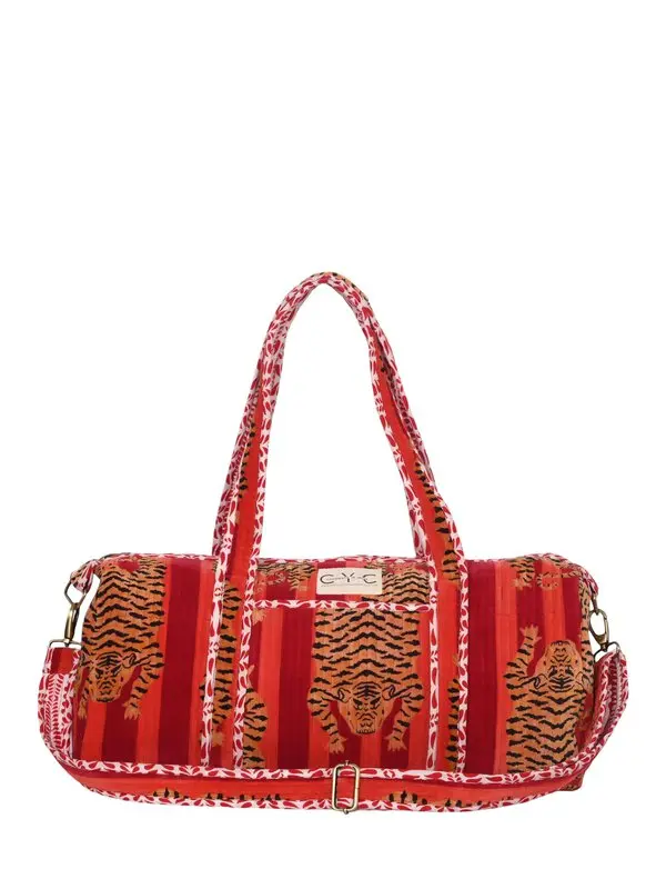 CYC The Tibetan Tiger Velvet Weekender - Red