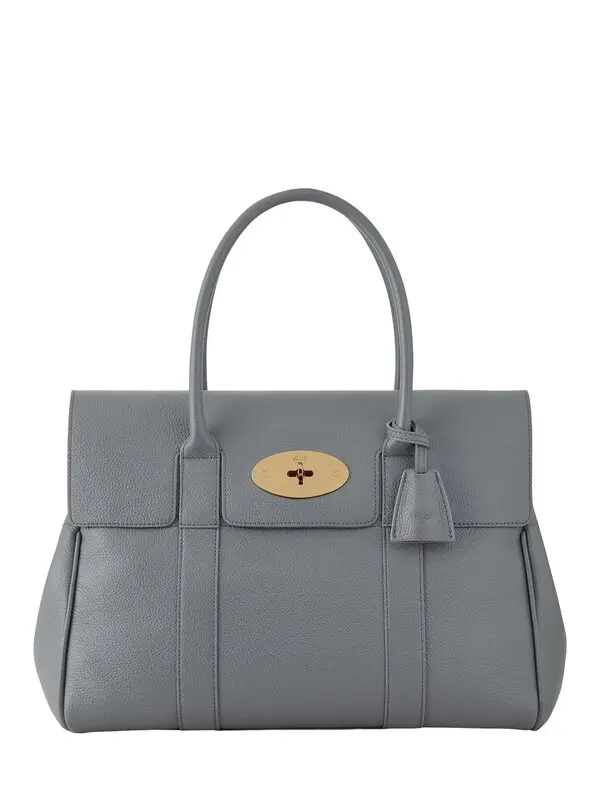Mulberry Small Leather Bayswater Shoulder Bag - Grey