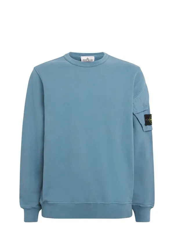 Stone Island Cotton Compass Pocket Sweatshirt - Blue