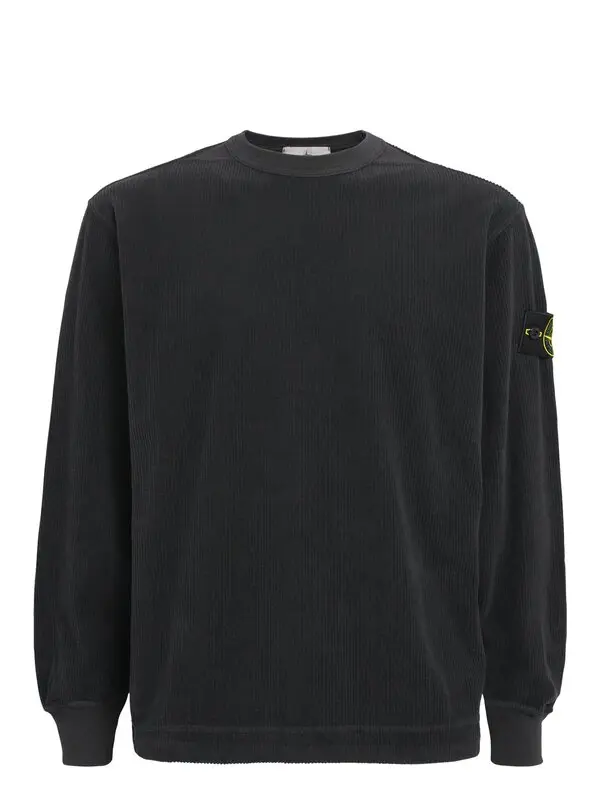 Stone Island Rib-knit Compass Sweatshirt - Grey