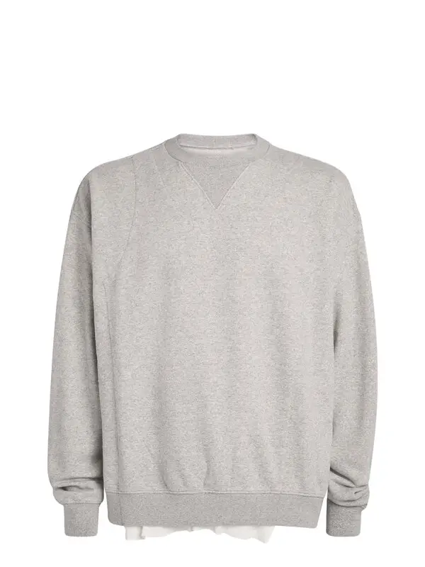 MAISON MARGIELA Cotton Double-layered Sweatshirt - Grey