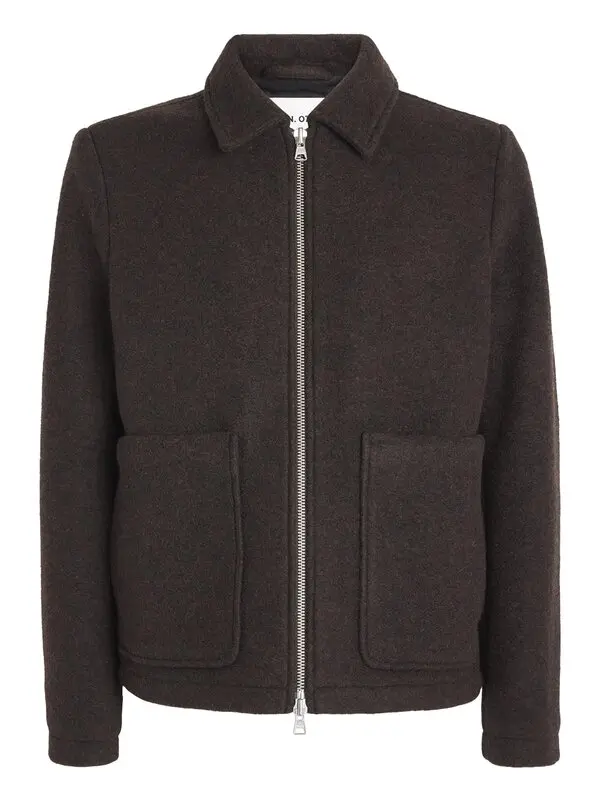 NN.07 Wool-blend Gael Overshirt - Brown