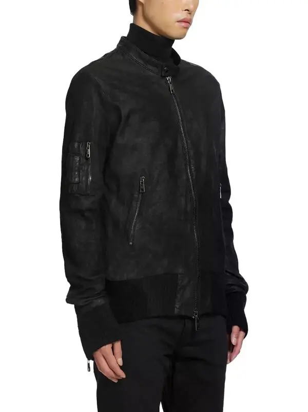 GIORGIO BRATO Zip-fastening Leather Jacket - Black