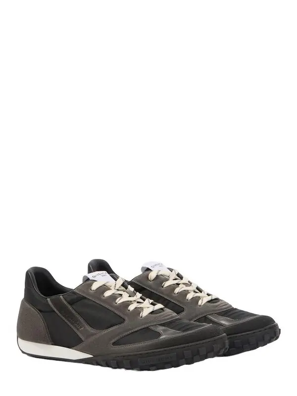 Givenchy Glide Suede-trimmed Sneakers - Grey